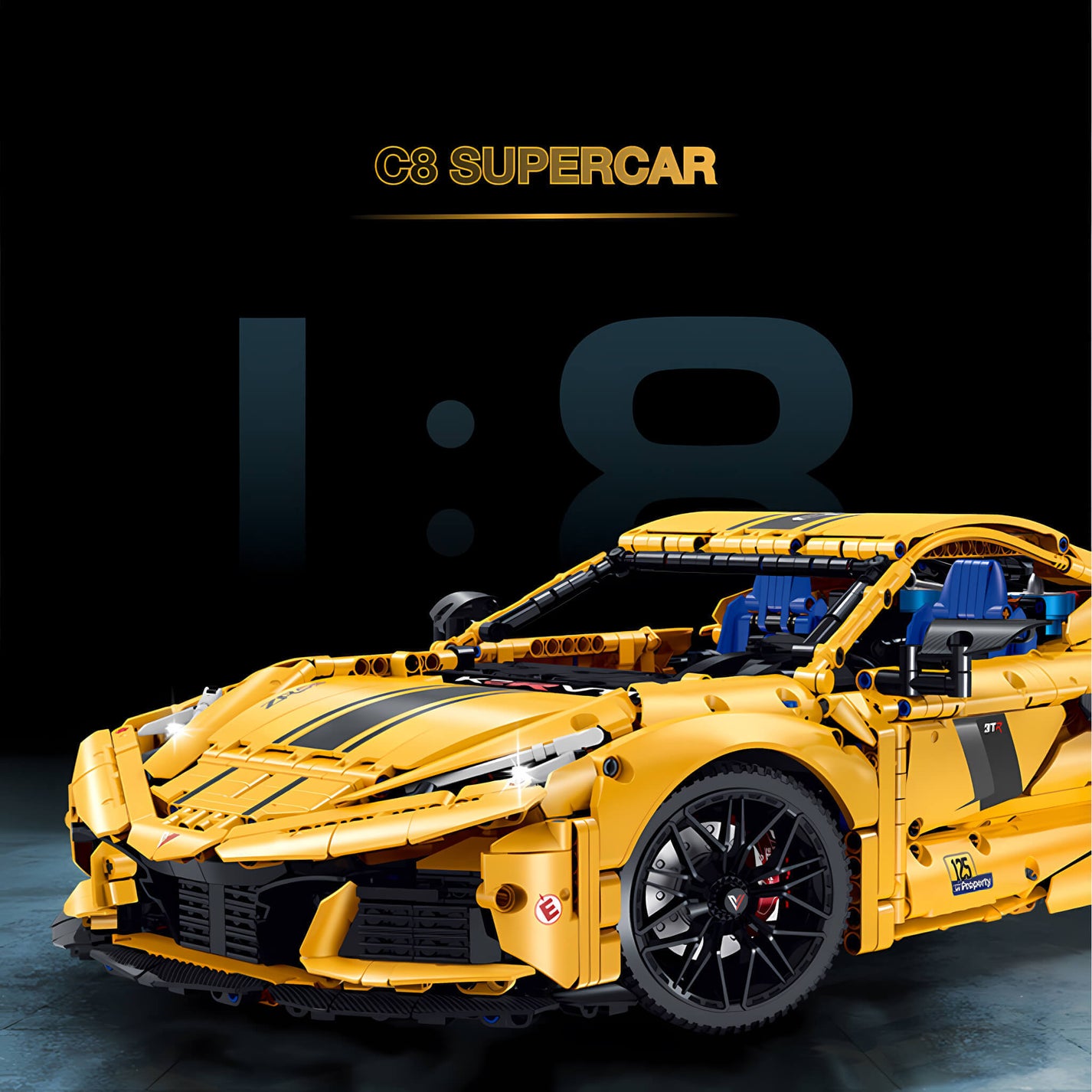 Tongshengju Technic Kervtte C8 (3788PCS) Sports Car Building Blocks Se ...