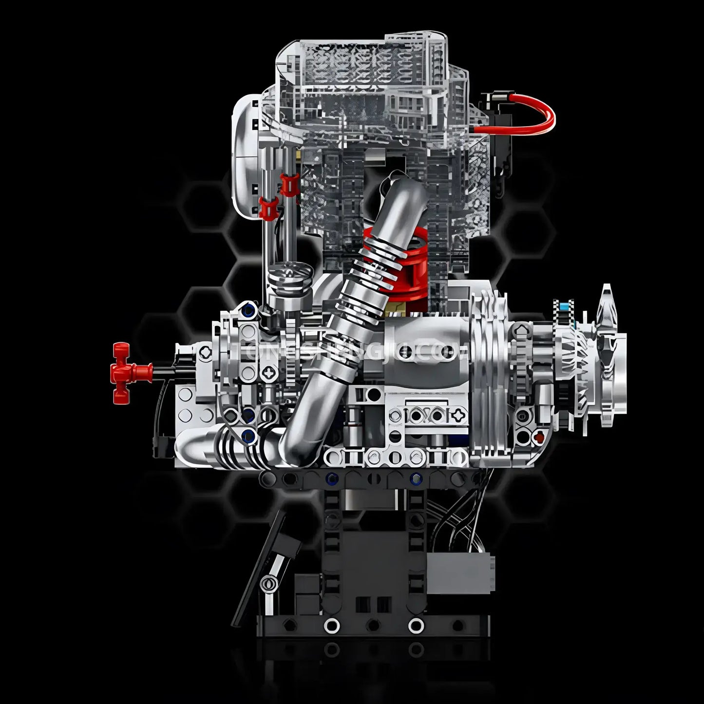 Tongshengju Flathead V2 Engine Model Technic Building Blocks Set For A ...
